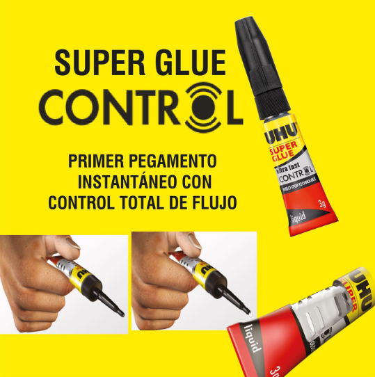 PEGAMENTO UHU SUPER GLUE CONTROL X 3ML. – Tienda UTIL