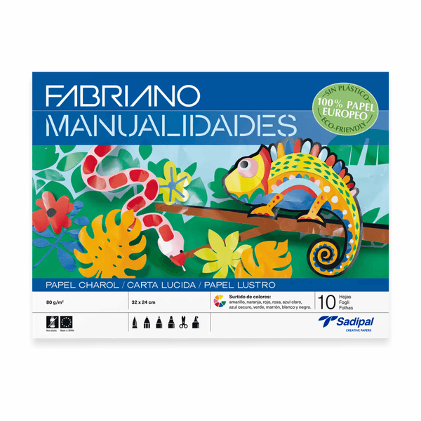 BLOCK SADIPAL PAPEL LUSTRE X 10 HJS 100% PAPEL EUROPEO – Tienda UTIL