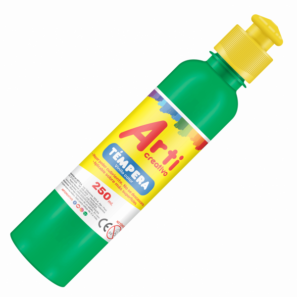 TÉMPERA VERDE X 250 ML. ARTI CREATIVO – Tienda UTIL