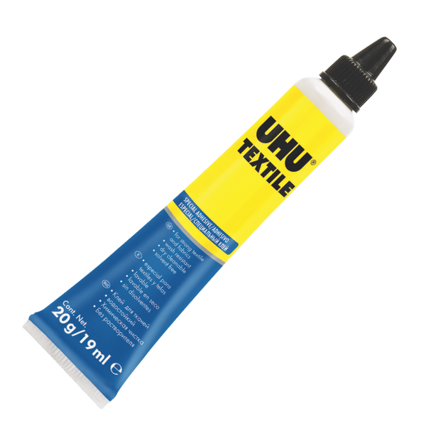 PEGAMENTO PARA TEXTILES UHU TEXTILE X 19 ML - BLISTER – Tienda UTIL